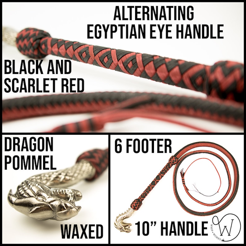 Custom Pommeled Bullwhip, Paracord, Dragon, Wolf, Cobra - Etsy