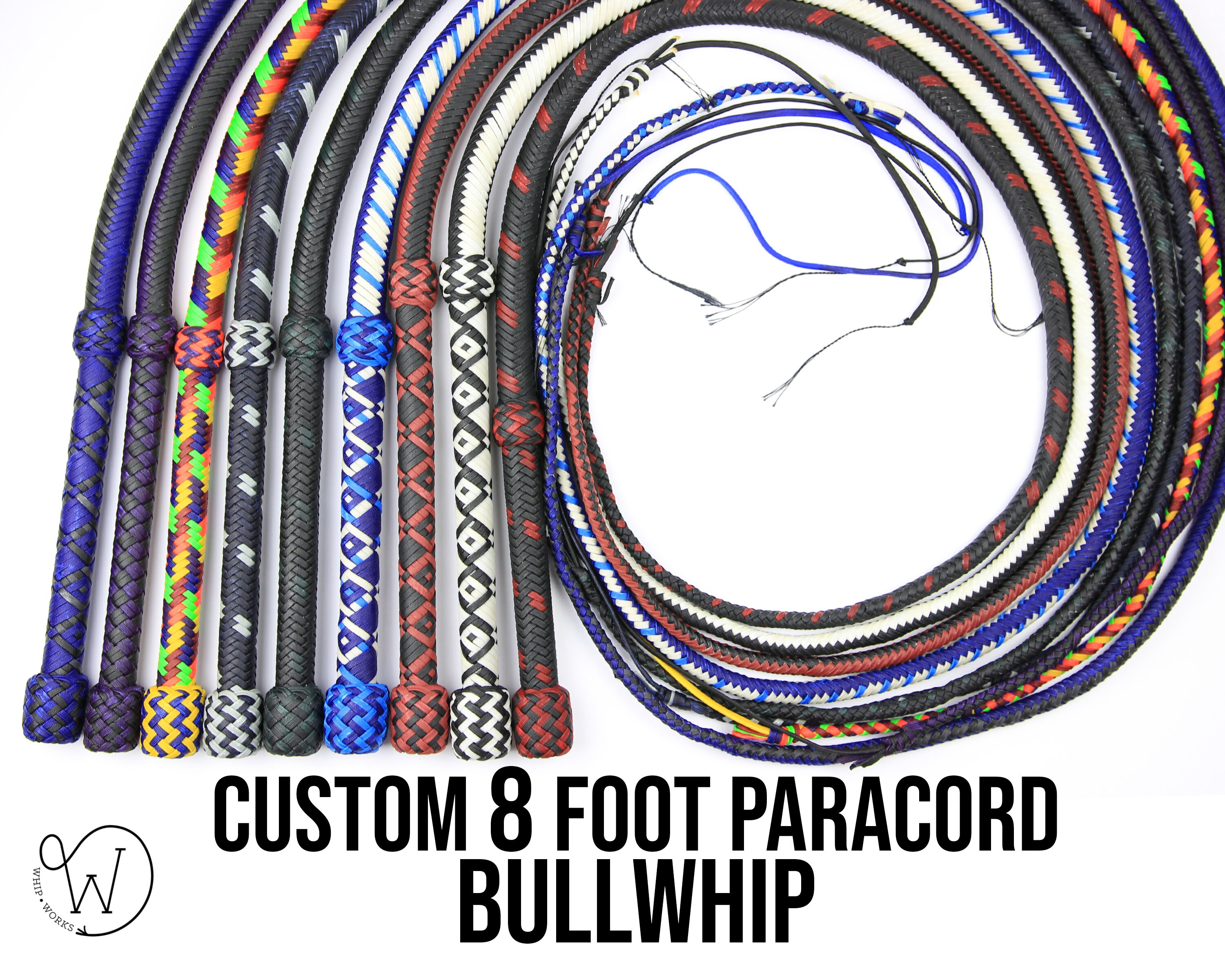 Custom 8 foot Paracord Bullwhip 16 Plait | Etsy