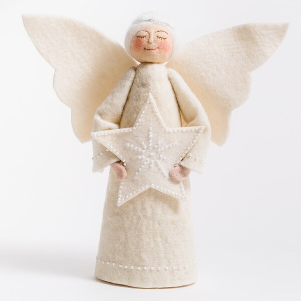 Embroidered Angel Tree Topper - Etsy