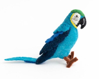 Wavy parrots Brooch with dry felting parrots Parrots brooch Parrots ...