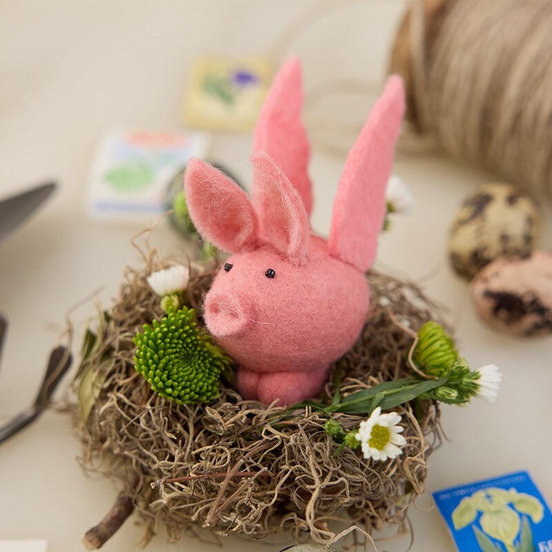 Felt Pig - Etsy