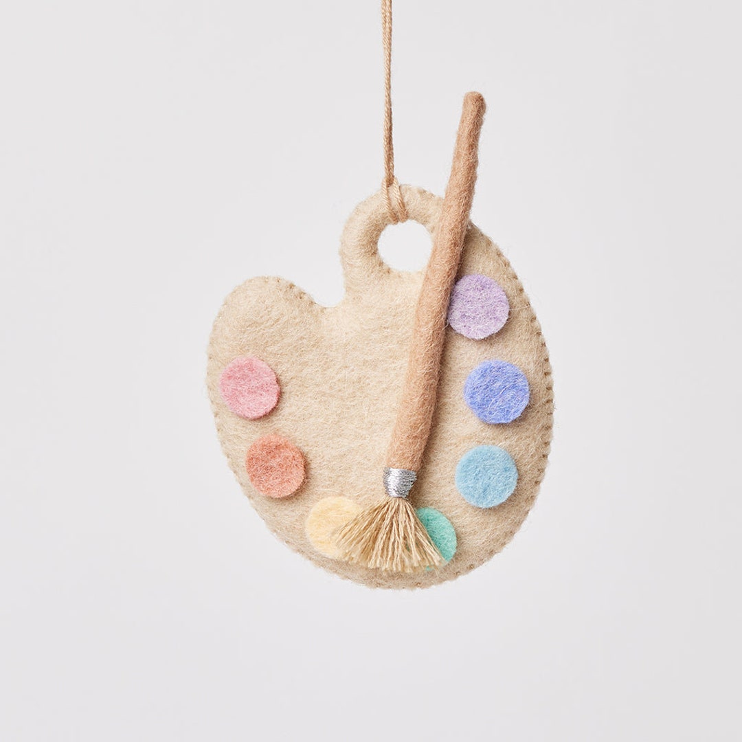 Paint Palette Create Handmade Pastel Coloring Ornament - Etsy