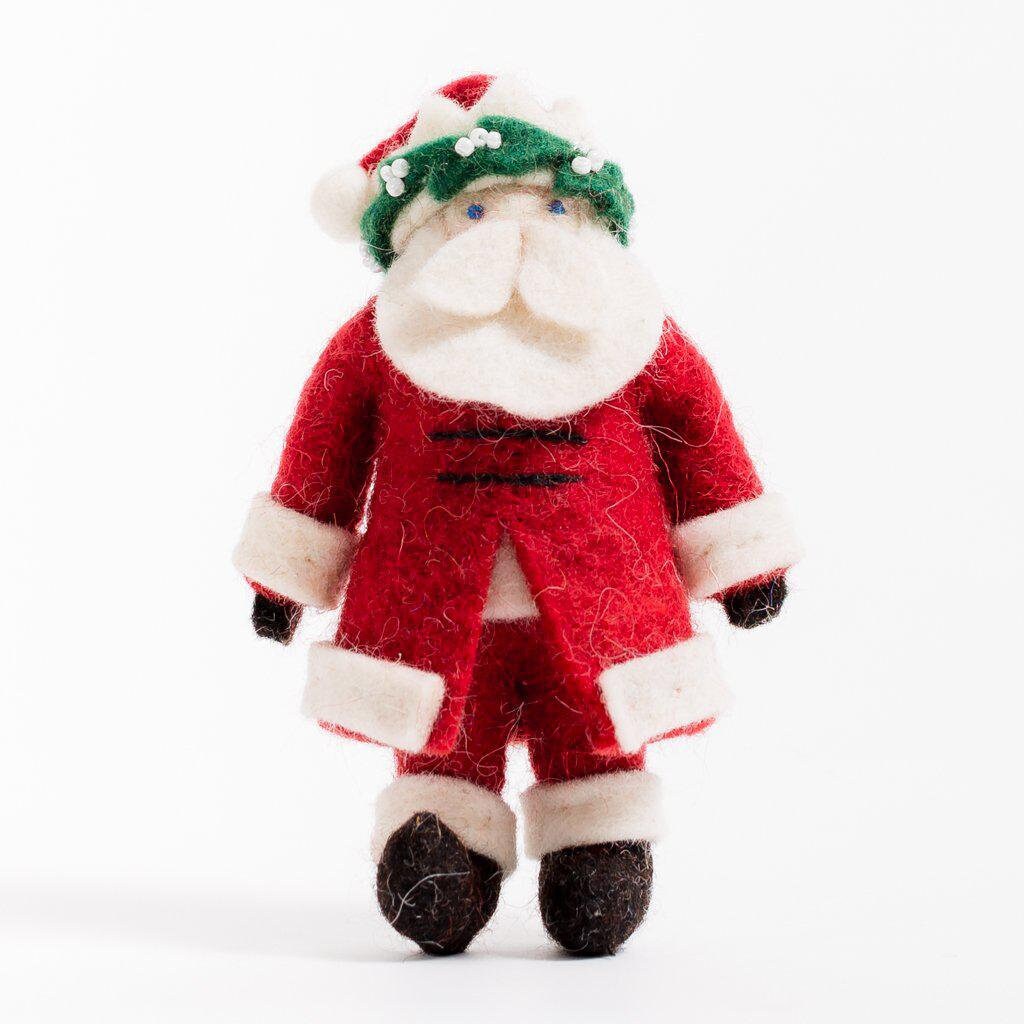 Felt Santa Ornament Yuletide Santa Felt Christmas Ornament - Etsy