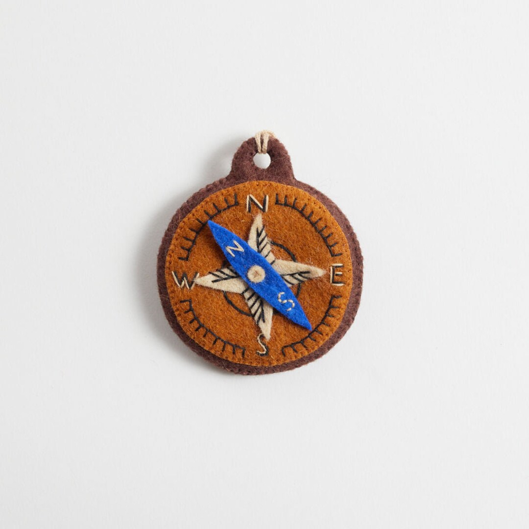Find Your Way Compass Hand Felted Geographic Orientation - Etsy