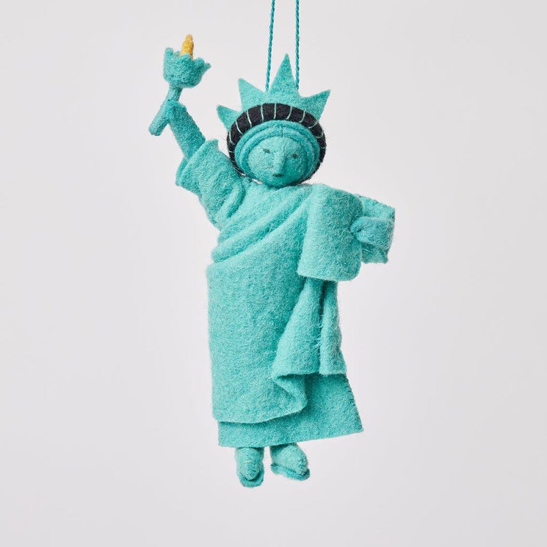 Lady Liberty Ornament, Hand Felted American Statue of Freedom, Handmade ...
