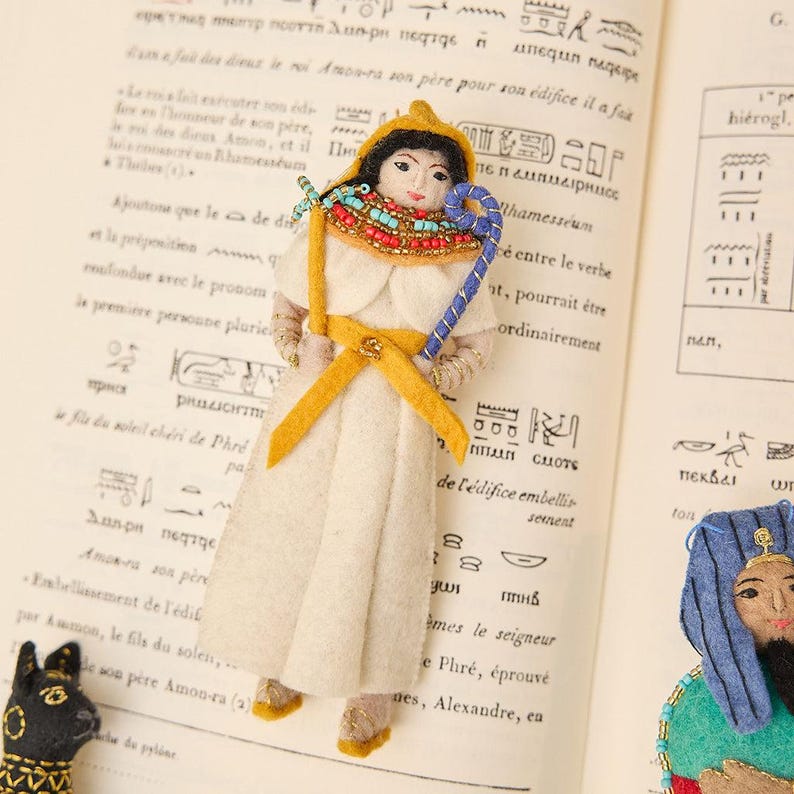 Queen Cleopatra Ornament, Handmade Egyptian Decor, Ancient History Gift ...