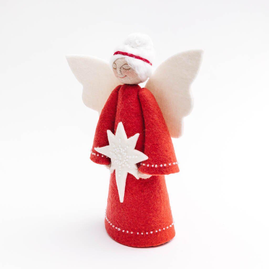 Felt Angel Tree Topper Star Of Bethlehem Topper Red With White Hair felt-angel-tree-topper-star-of-bethlehem-topper-red-with-white-hair