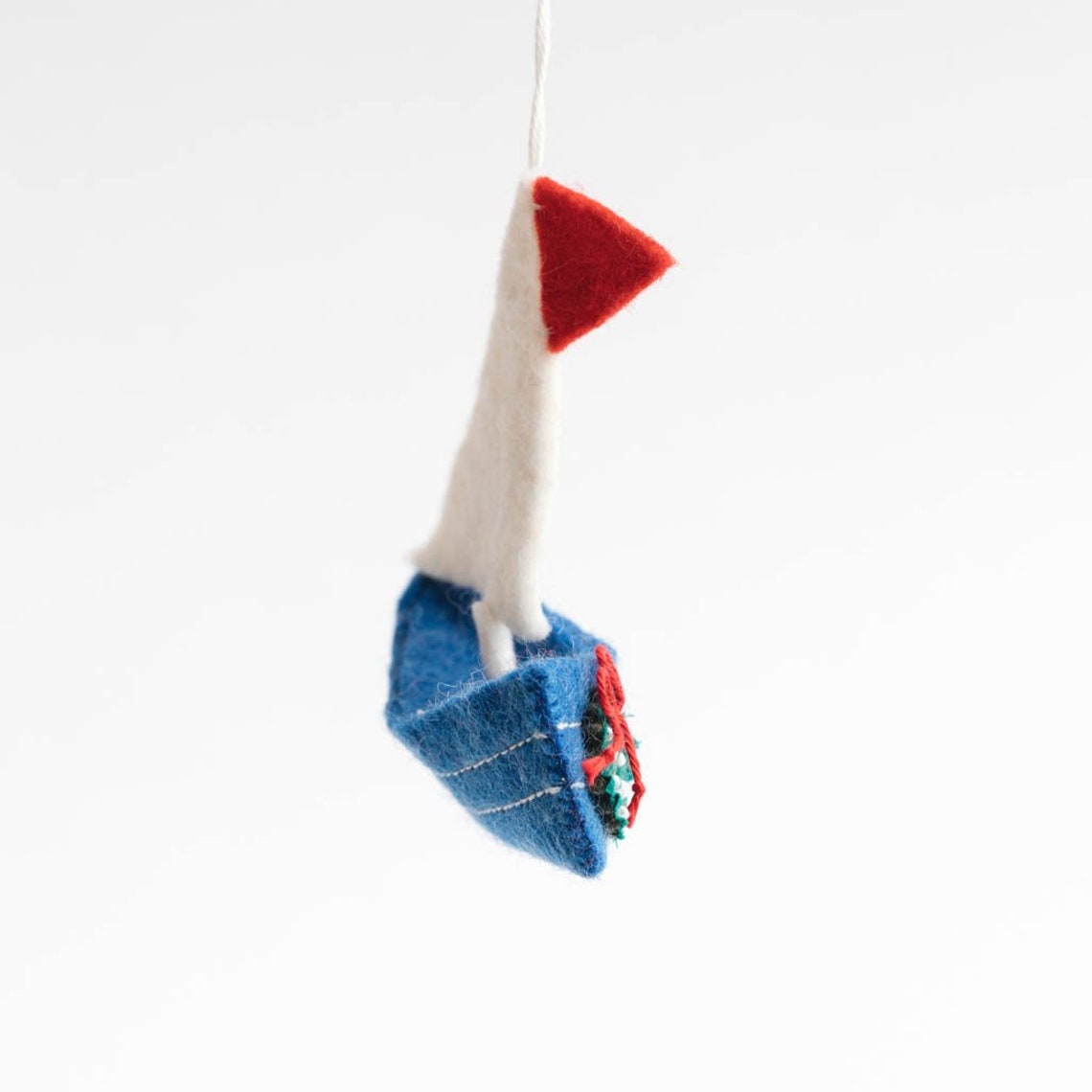 Felt Boat Ornament Dayboat Dream Sailboat Felt Christmas - Etsy