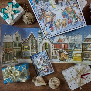 Classic White Christmas Paper Advent Calendar, Traditional Holiday ...