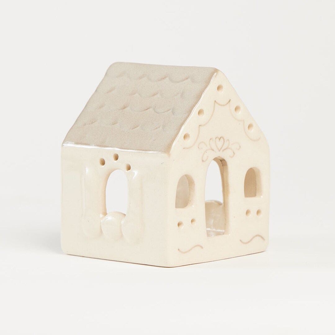 Gingerbread House Ceramic Tea-light Holder, Handcrafted Stoneware ...