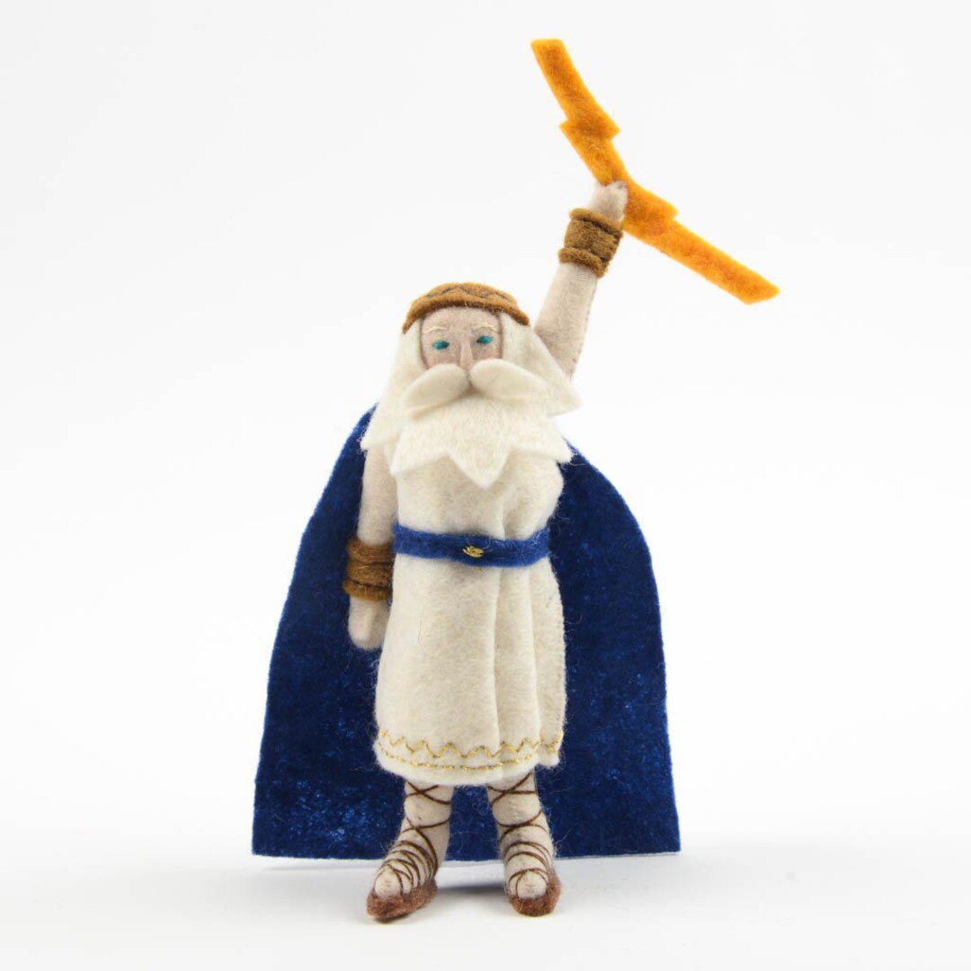 Almighty Zeus, Hand Felted Greek God Ornament, Handmade Ancient ...
