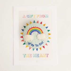 Way to Go! You Rock Badge, Hand Felted Rainbow Pin, Handmade Merit ...