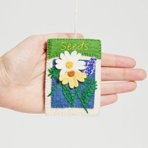 Seeds of Love Seed Packet Ornament, Hand Felted Gardening Charm ...