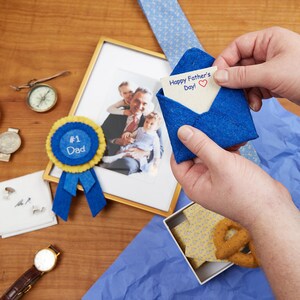 Letter to Dad Ornament, Hand Felted Greeting Card With Blue Envelope ...