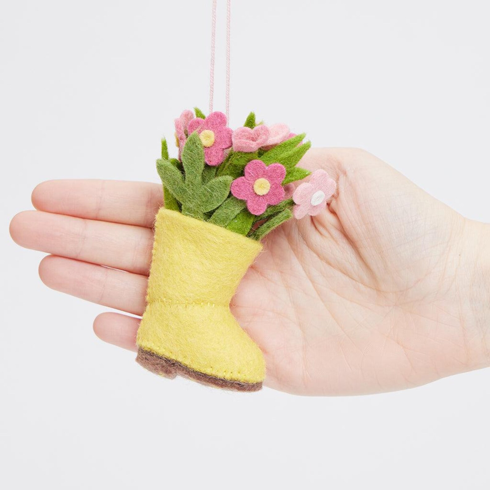 Rain Boot With Flowers Ornament, Handmade Felt Spring Decor, Gift for ...