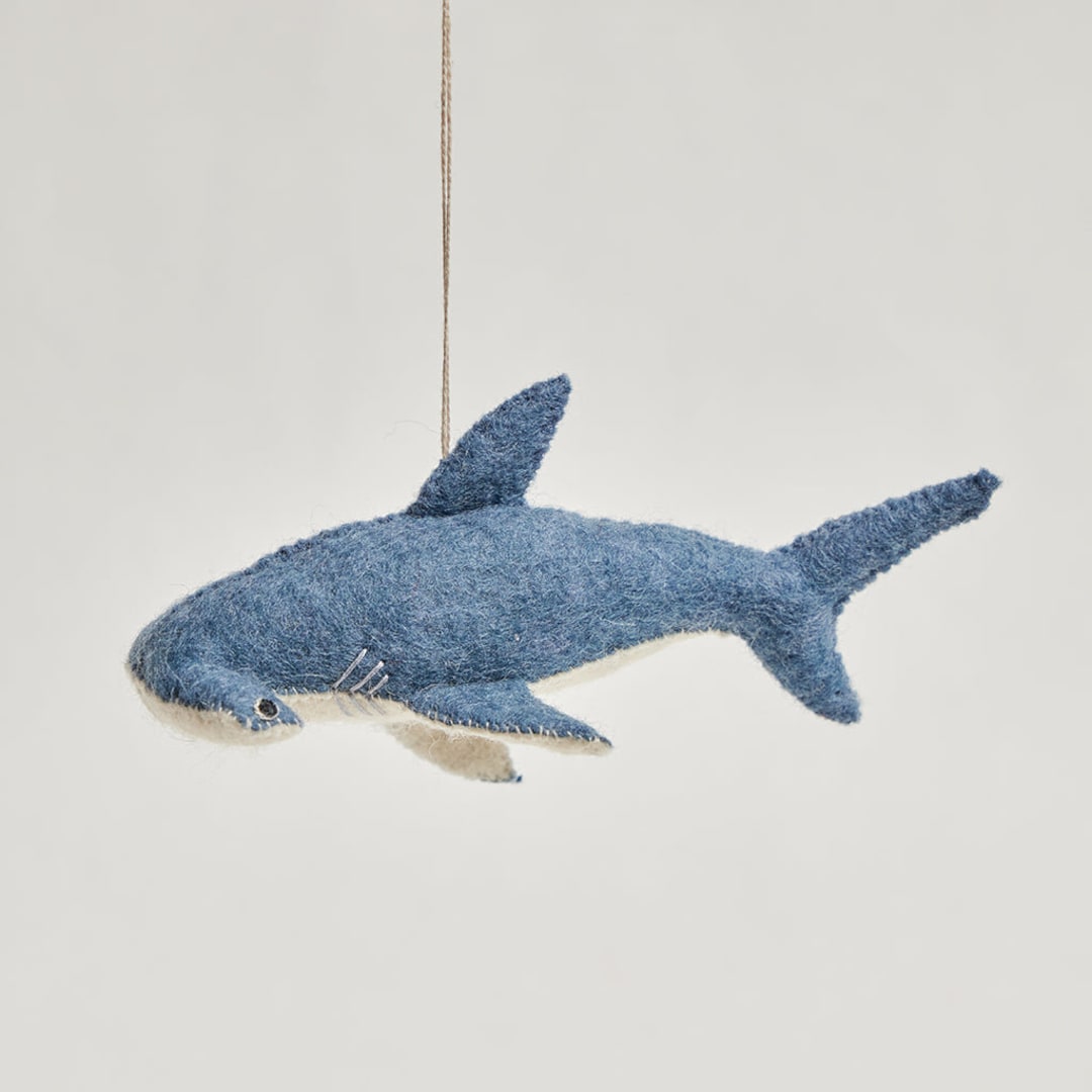 Chief Hammerhead Shark, Hand Felted Ocean Animal Ornament, Handmade ...