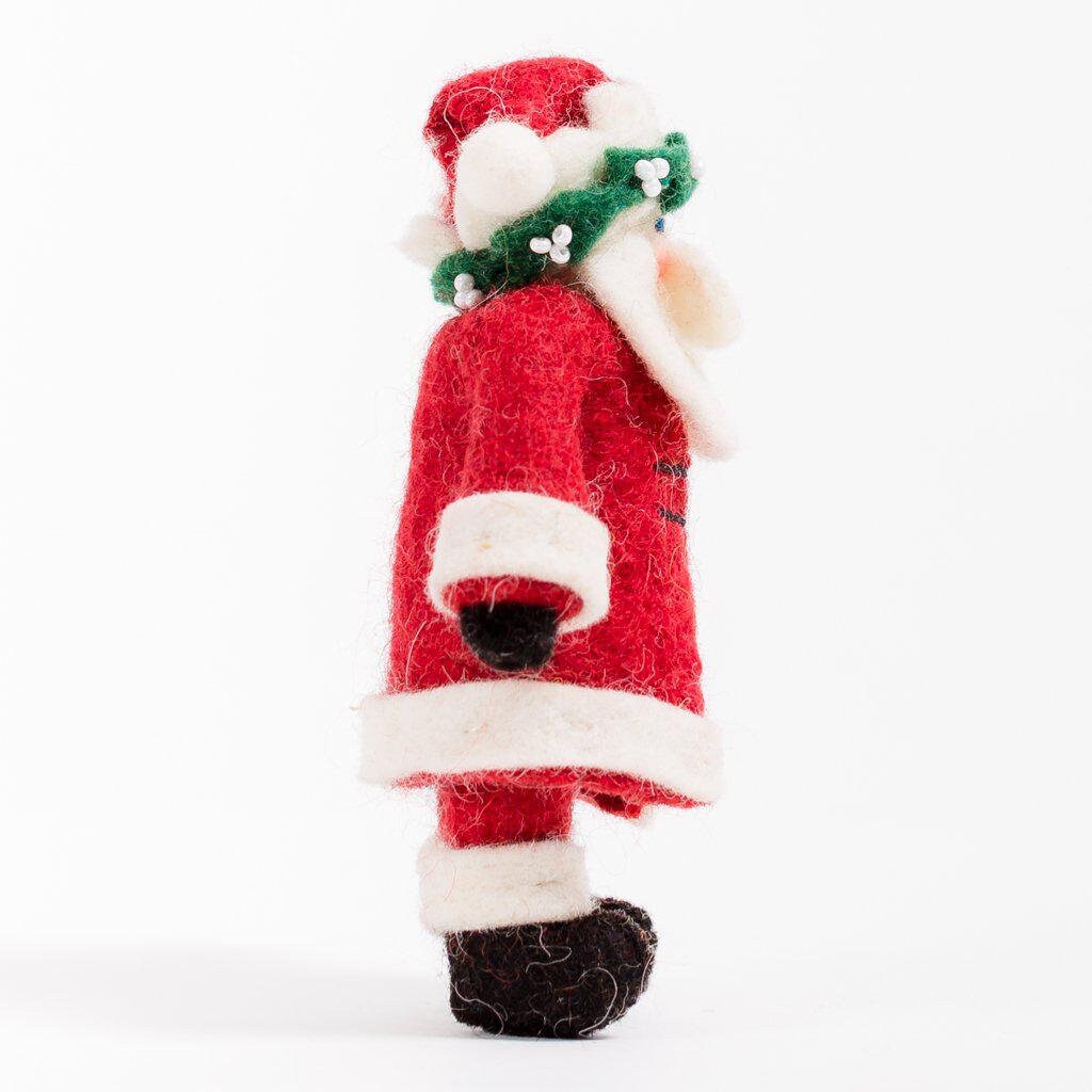 Felt Santa Ornament Yuletide Santa Felt Christmas Ornament - Etsy