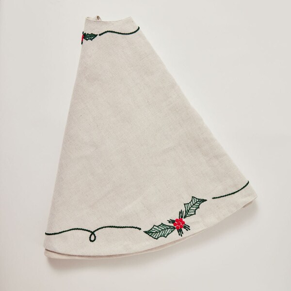 Christmas Tree Skirt Linen - Etsy