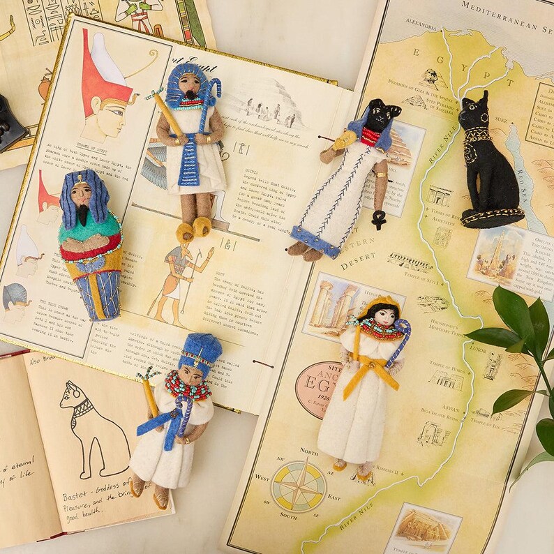 Queen Cleopatra Ornament, Handmade Egyptian Decor, Ancient History Gift ...