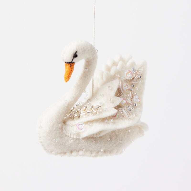 Beaded Swan - Etsy