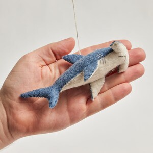 Chief Hammerhead Shark, Hand Felted Ocean Animal Ornament, Handmade ...