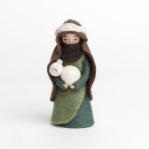 Holy Night Nativity Scene Light, Hand Felted Christmas Manger Charms ...