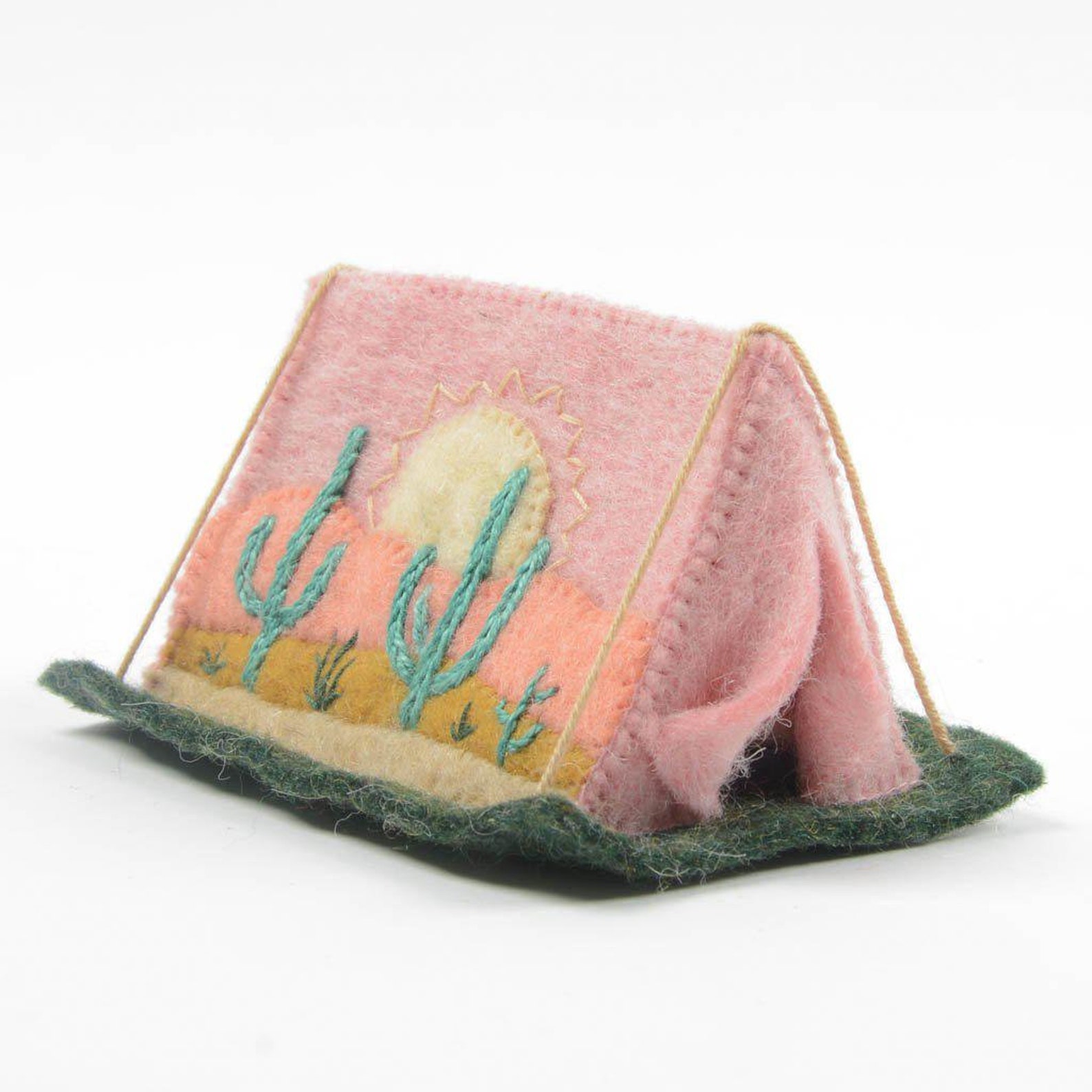 Desert Blessings Tent Ornament, Hand Embroidered Camping Trip Keepsake ...