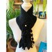 Hand Crochet Black Neck Wrap Fancy Gift for Friend Shawl - Etsy