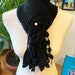 Hand Crochet Black Neck Wrap Fancy Gift for Friend Shawl - Etsy