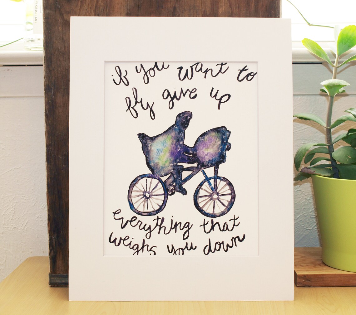 ET Drawing / E.T. Painting / Life Quote / Motivational Quote / - Etsy