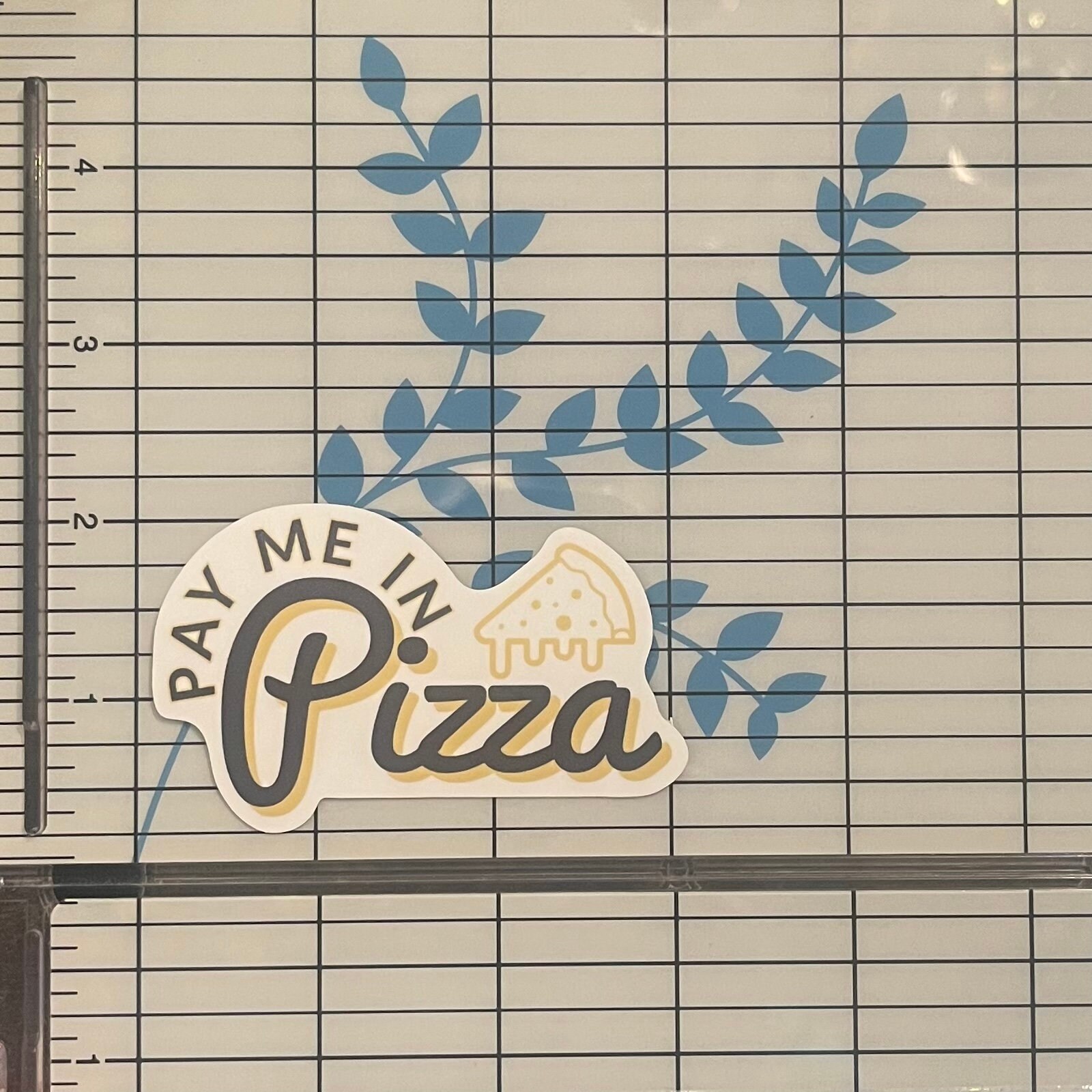 Pay Me in Pizza Vinyl Die Cut Sticker - Etsy