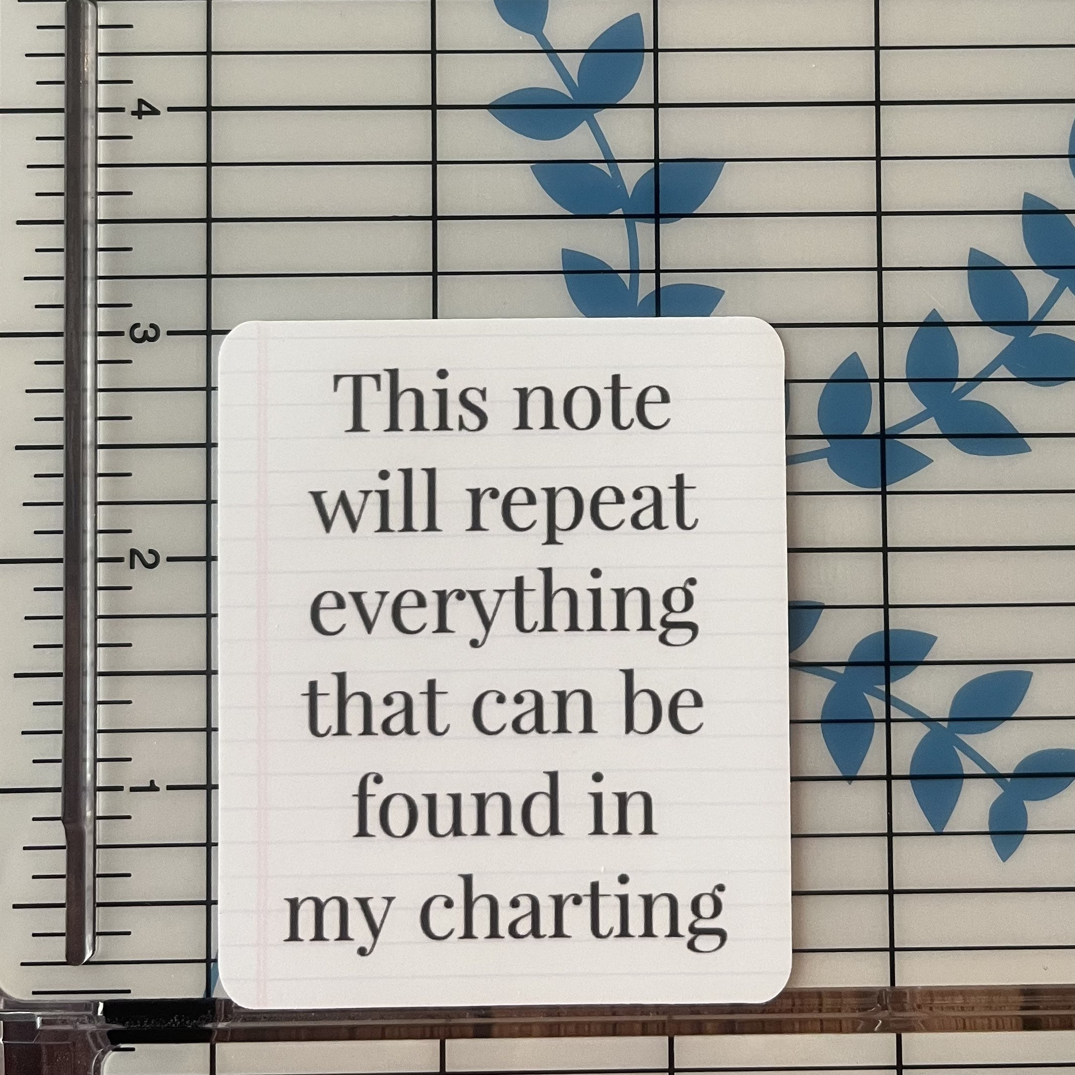 Healthcare Note Vinyl Die Cut Sticker - Etsy