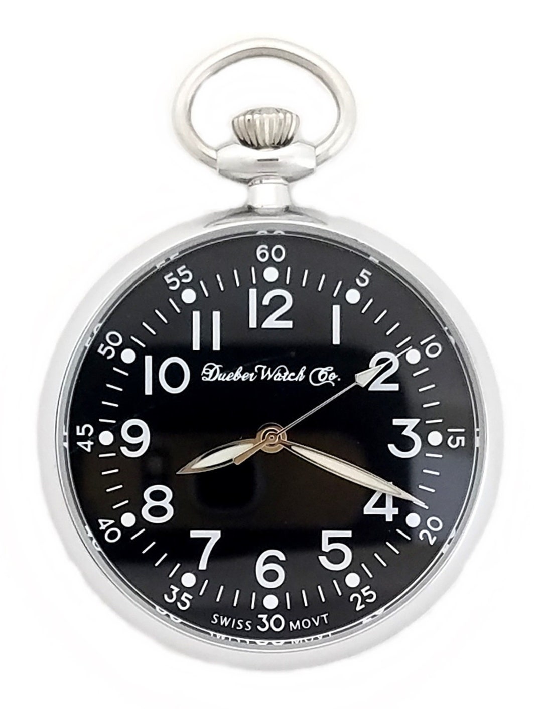 FREE MONOGRAM ENGRAVING Dueber Military Style Pocket Watch - Etsy