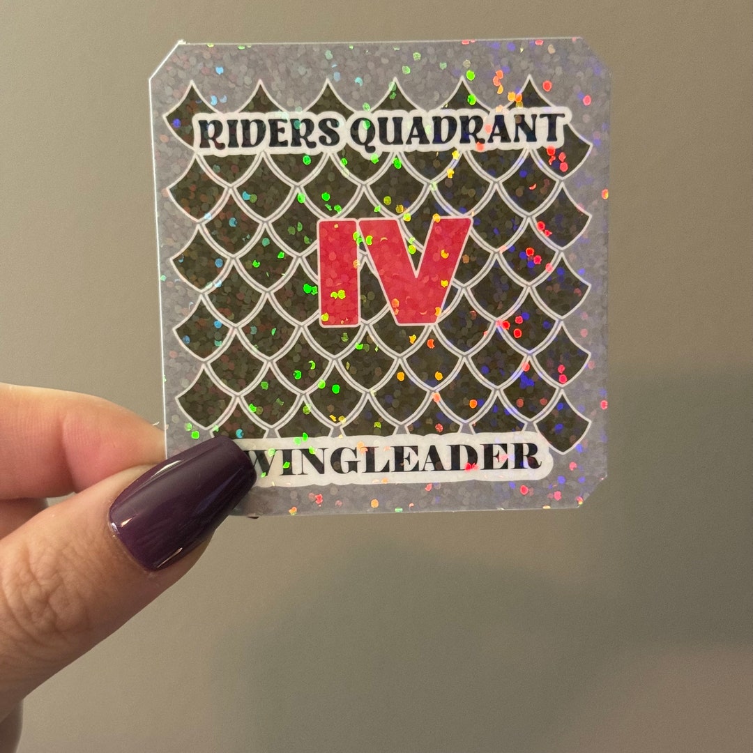 Fourth Wing Sticker | Riders Quadrant | Sparkle Glitter Basgaith War ...