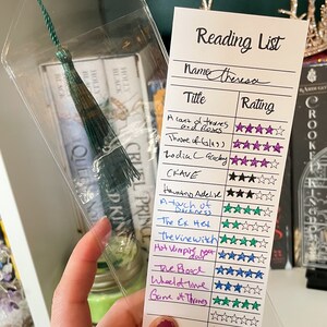 Handmade Book Tracker Reading Tracker Bookmark With Sleeve and Tassel ...