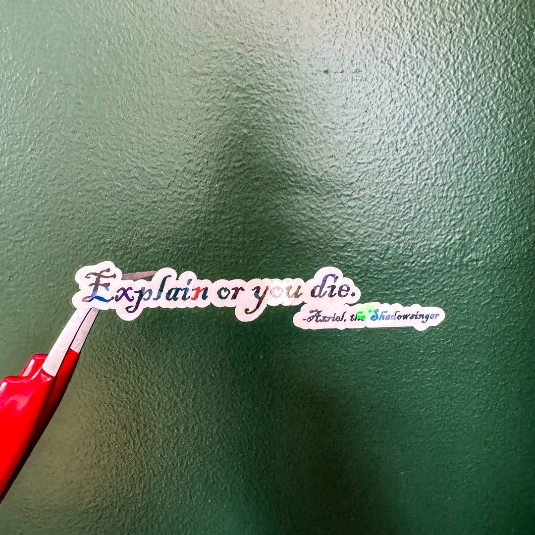 Crescent City ACOTAR Azriel Sticker for Water Bottle, Kindle, Laptop ...