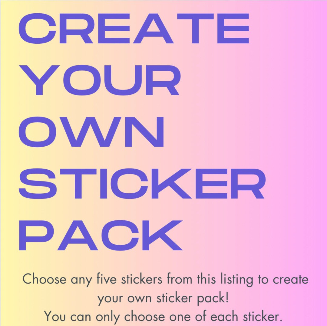 Create Your Own Sticker Pack Sticker Set Kindle Sticker Water Resistant Sticker Bookish Journal
