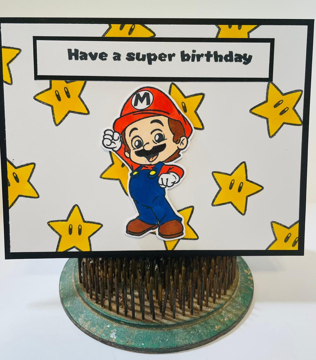 Handmade Mario Card - Super Mario - Mario Inspired Card - Have A Super ...