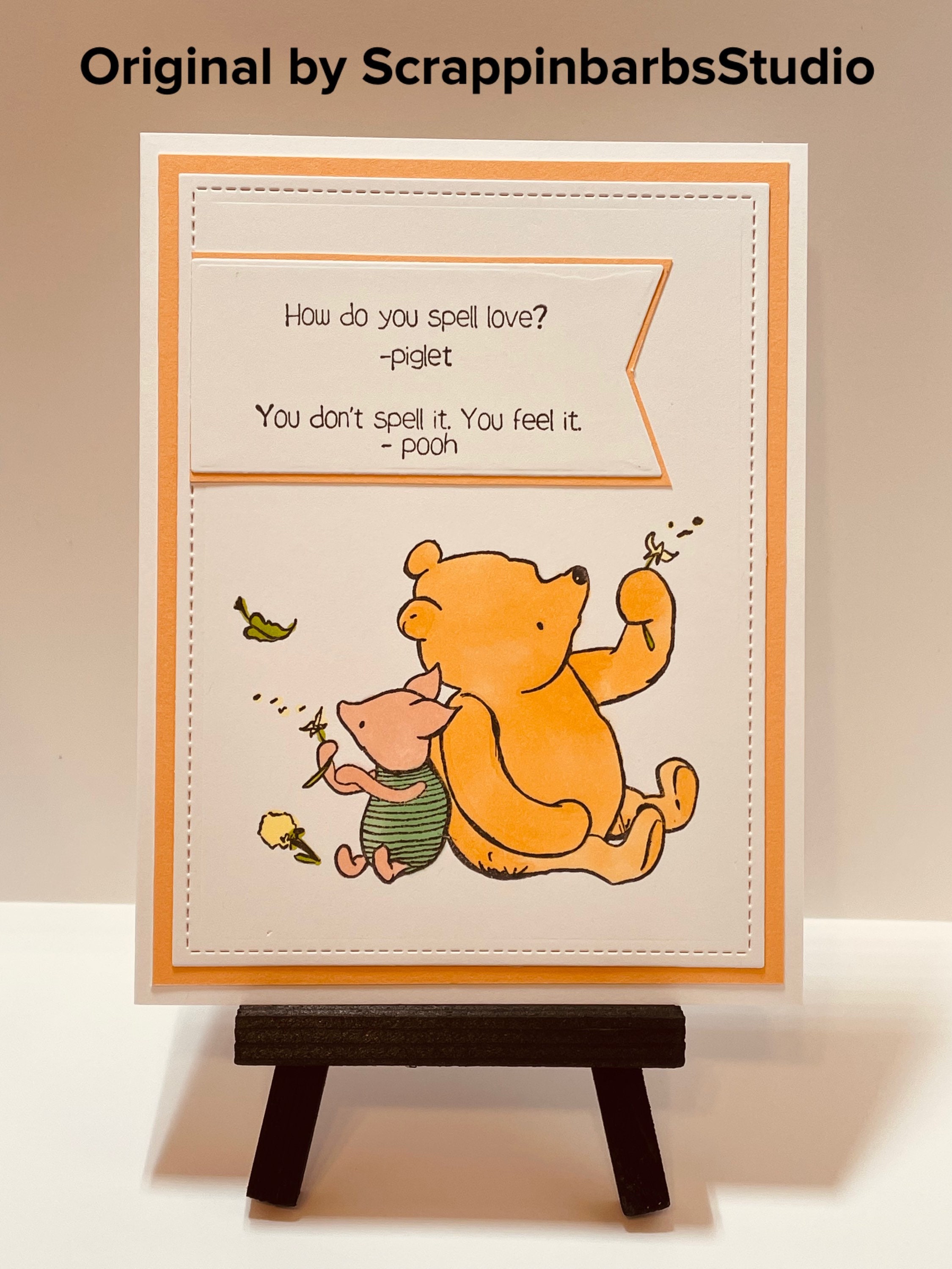 Winnie the Pooh Card - Friendship Card - Love Card - Piglet Card - Pooh ...