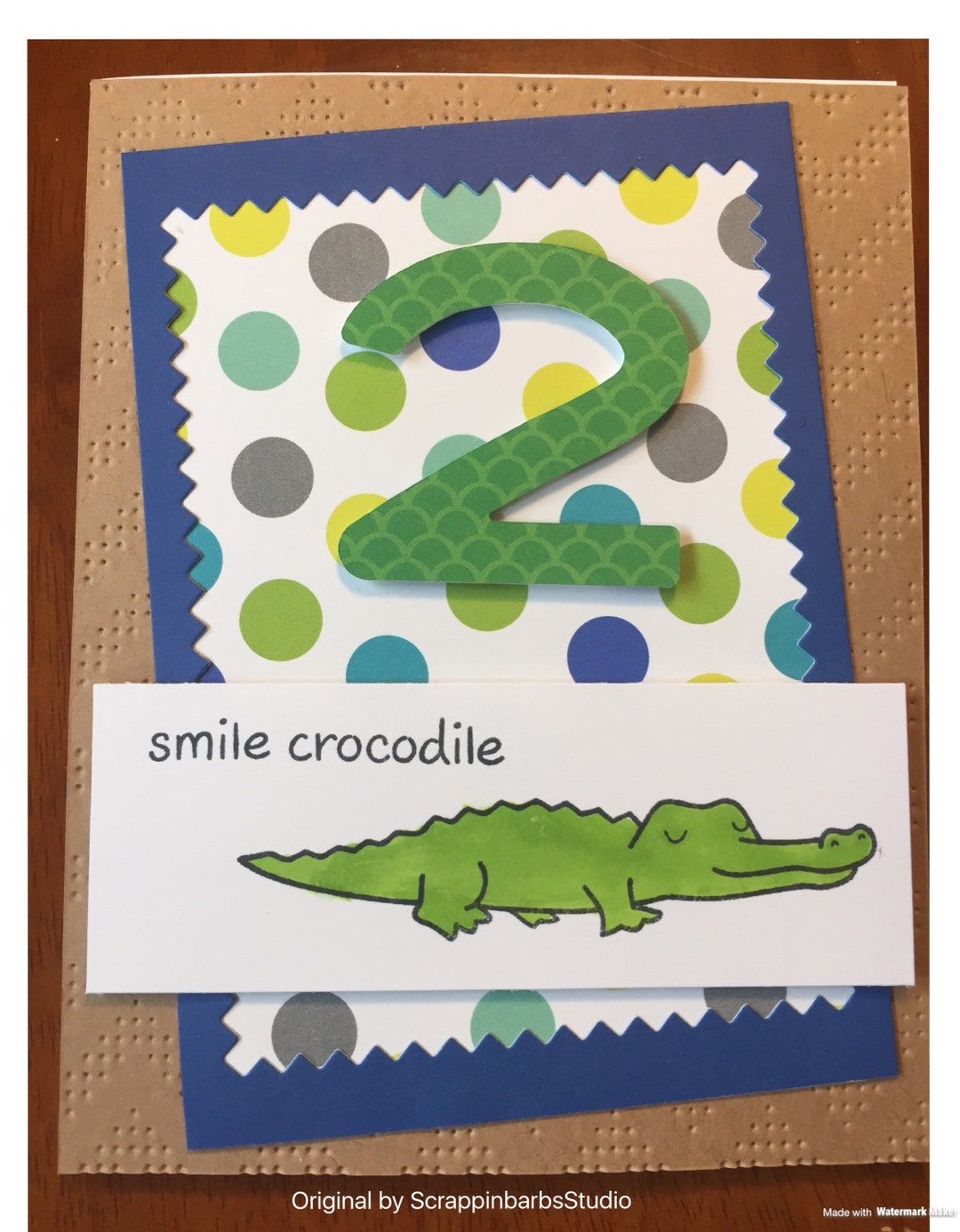 Child's Birthday Card - Kids Birthday Card - Aligator Card - Birthday ...
