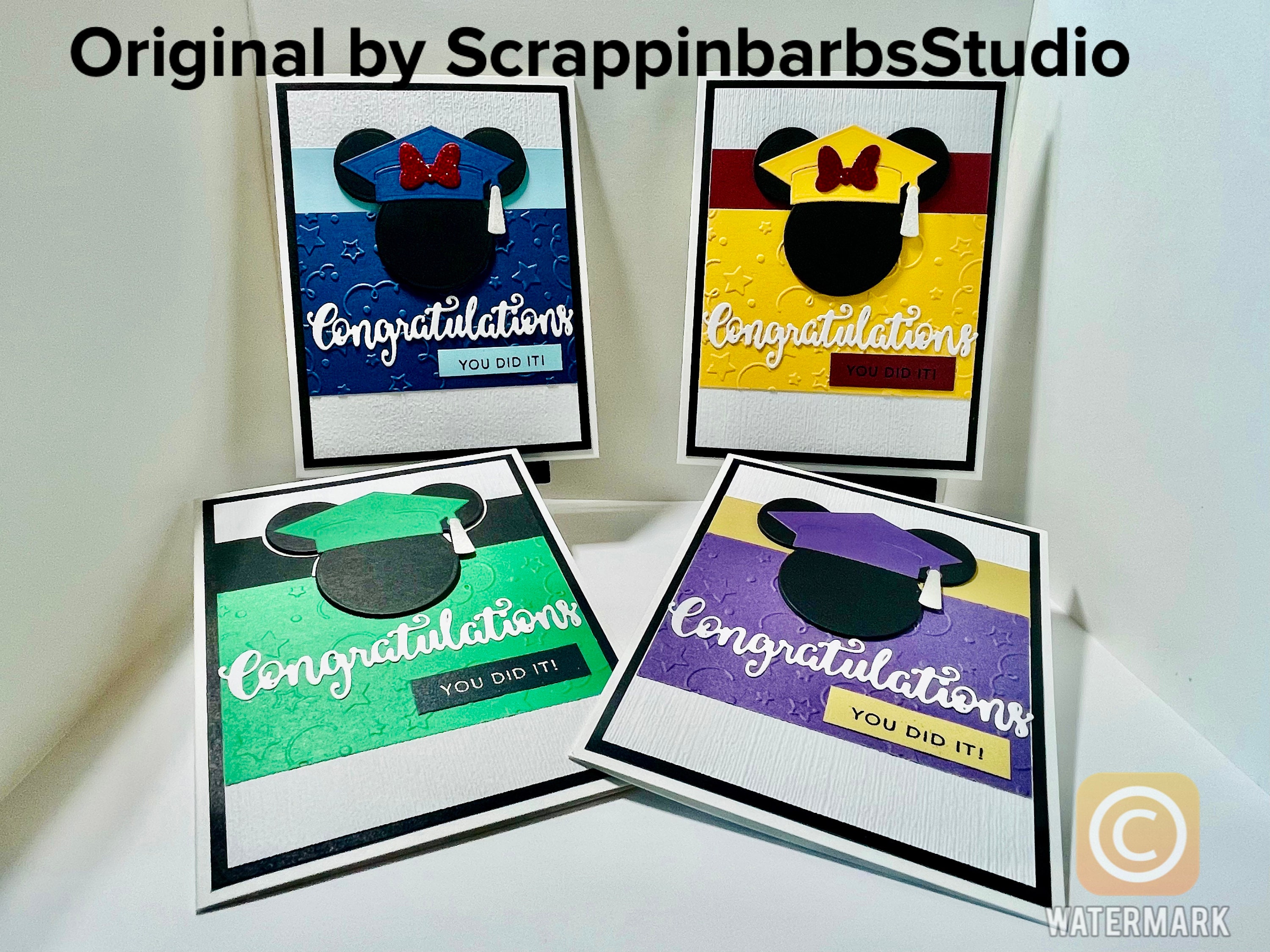 Mickey Graduation Card - Minnie Graduation Card - Pick Your Own School ...