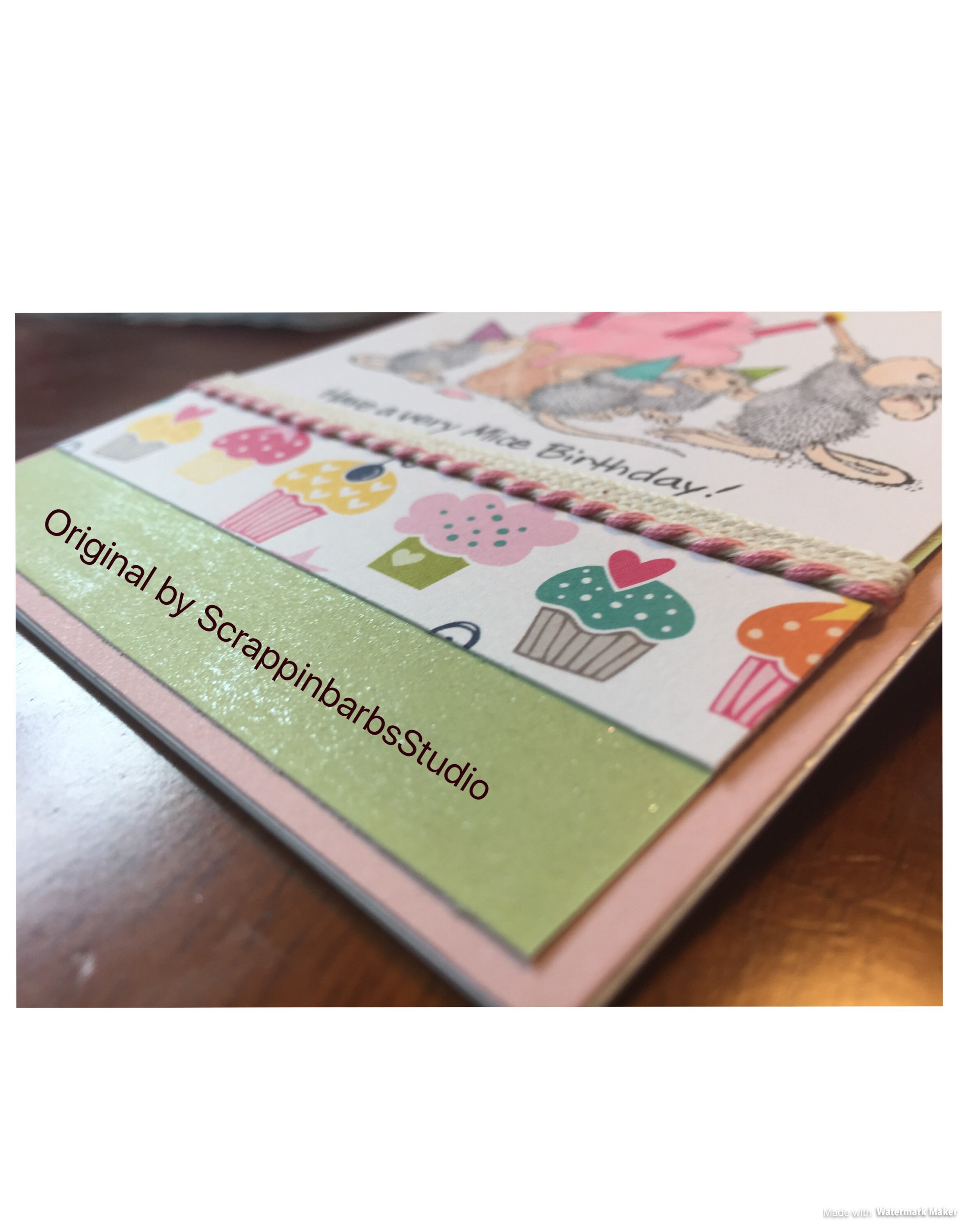 House Mouse - Birthday Card - Have a Mice Birthday - Cupcake Card - Etsy