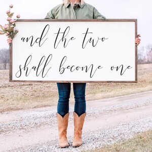 And the Two Shall Become One Sign, Family Sign, Family Wall Decor ...