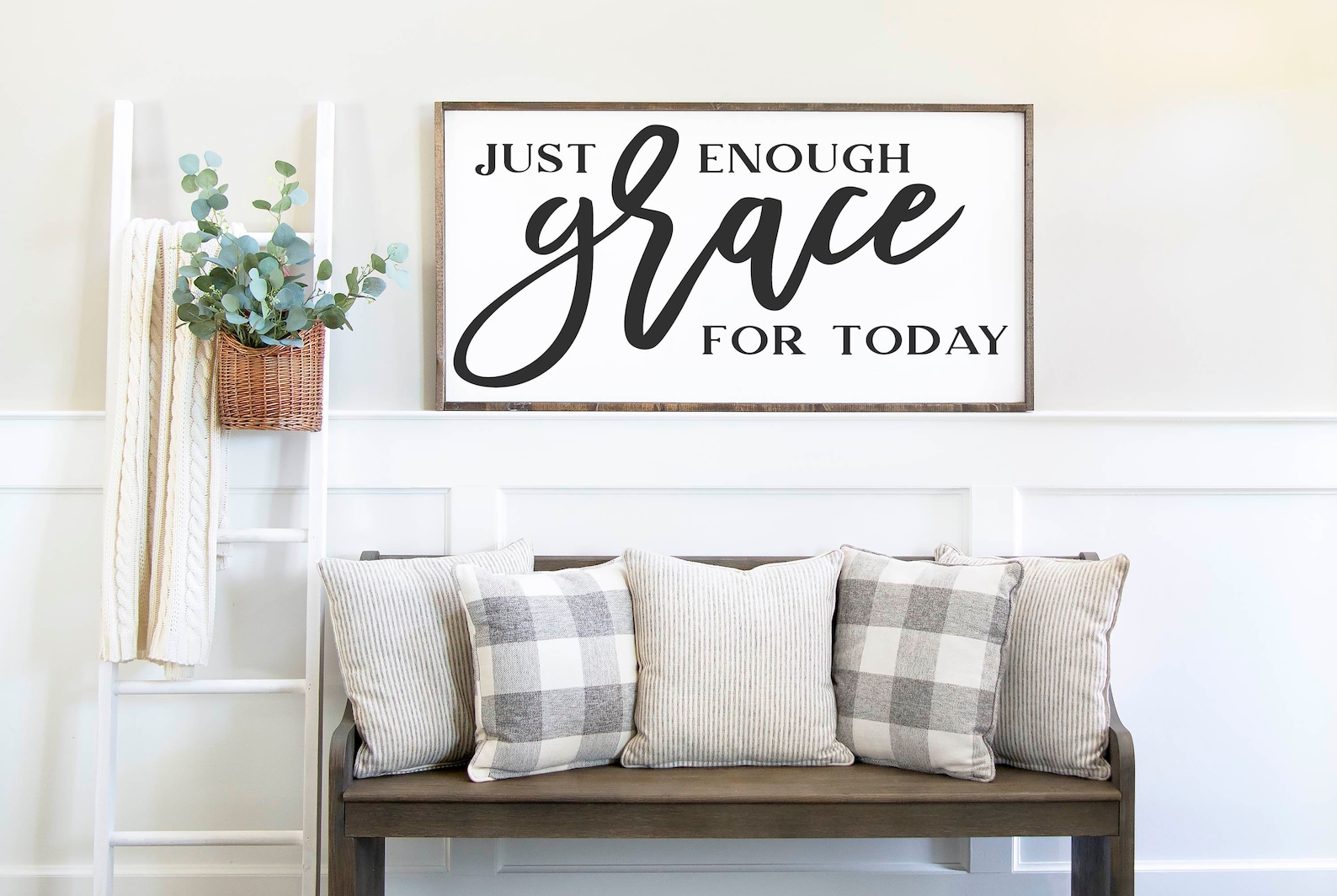 Just Enough Grace Today Sign, Grace Sign, Wood Grace Wall Decor, Grace ...