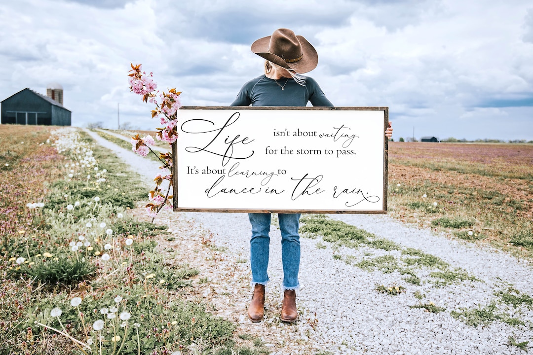 Dance in the Rain Sign, Family Sign, Family Wall Decor, Wedding Gift ...