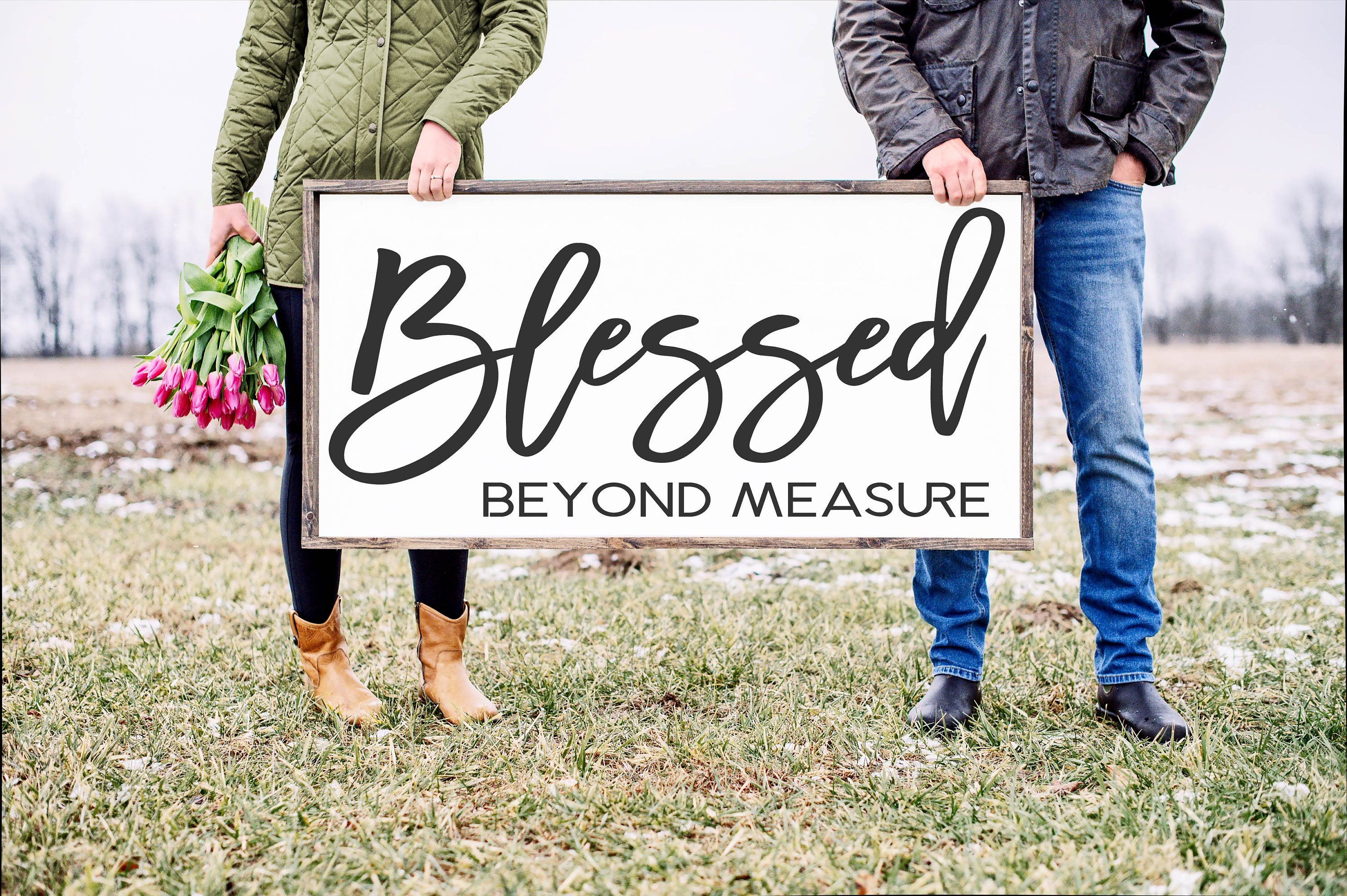 Blessed Beyond Measure Sign, Blessed Sign, Blessed Wall Decor, Blessed ...