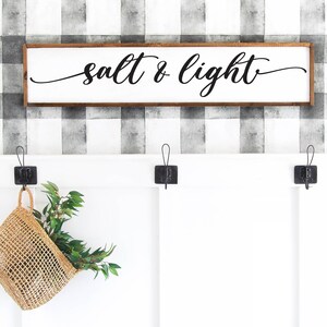 Salt & Light Sign, Wood Salt and Light Wall Decor, Salt and Light Wall ...