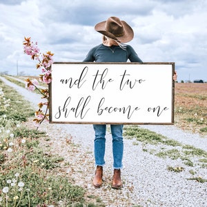 And the Two Shall Become One Sign, Family Sign, Family Wall Decor ...