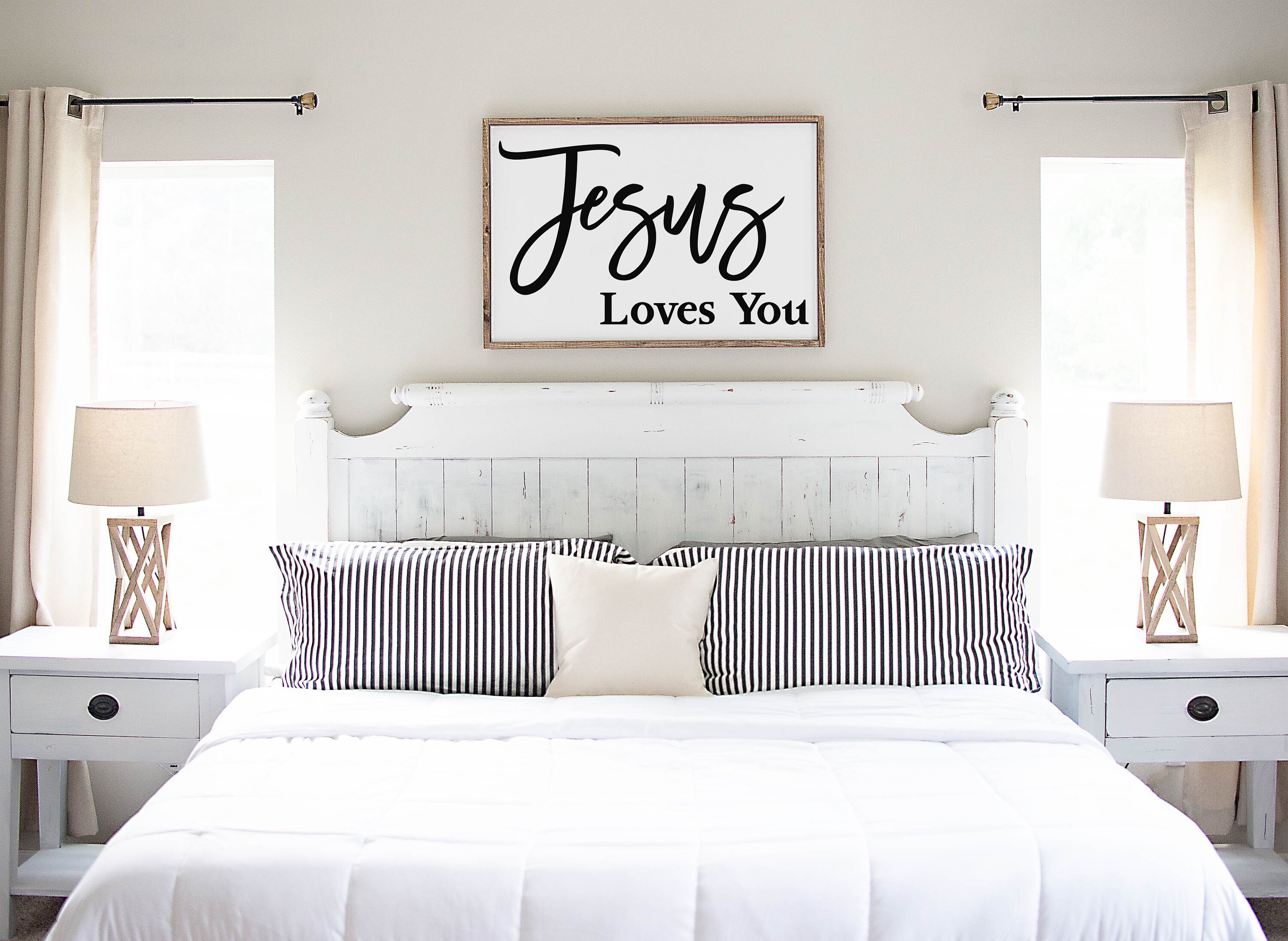 Jesus Loves You Sign Wood Jesus Sign Jesus Decor Jesus Wall - Etsy