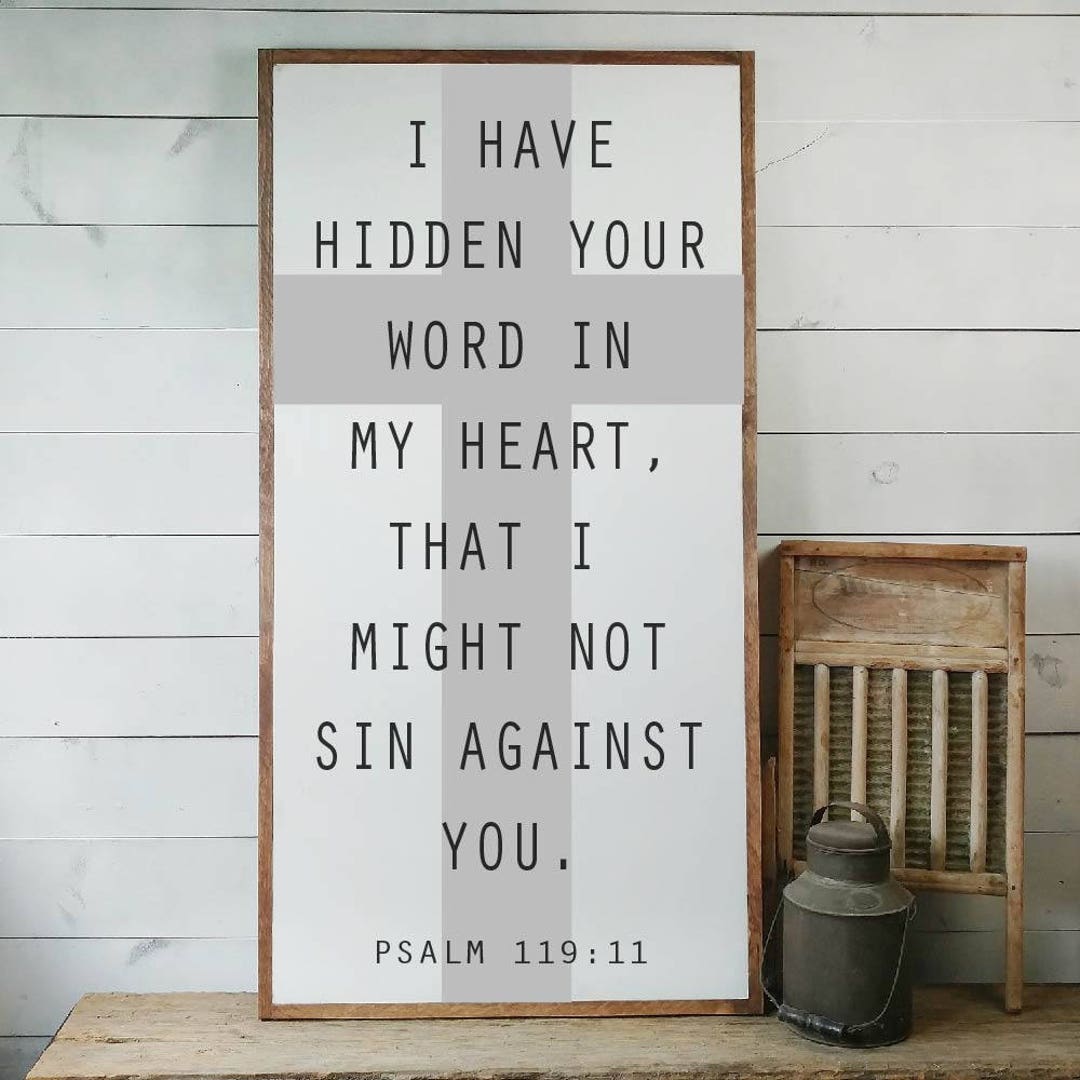 Psalm 119:11 Sign FREE SHIPPING Hidden Your Word Sign - Etsy